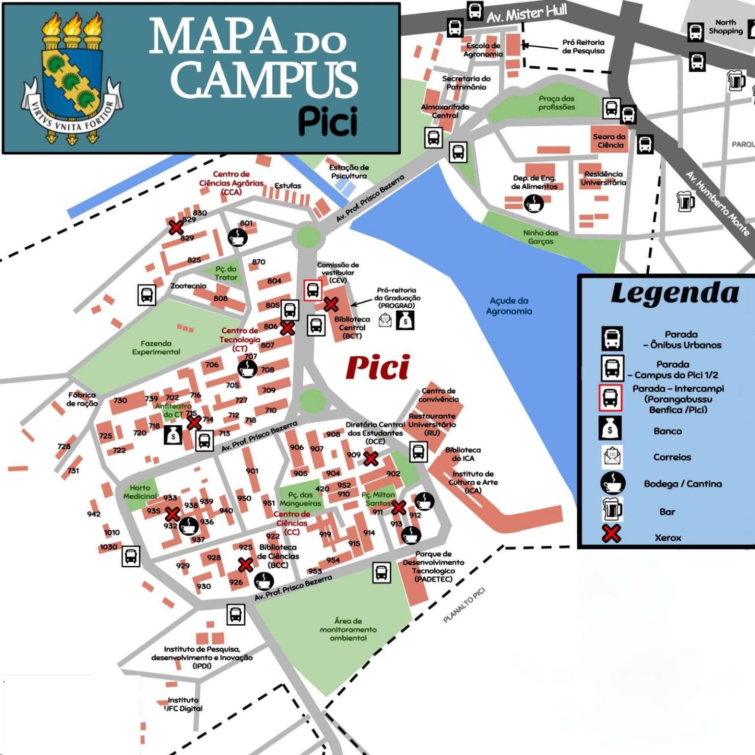 Mapa do Campus do Pici - Comissão Executiva do Vestibular - UECE